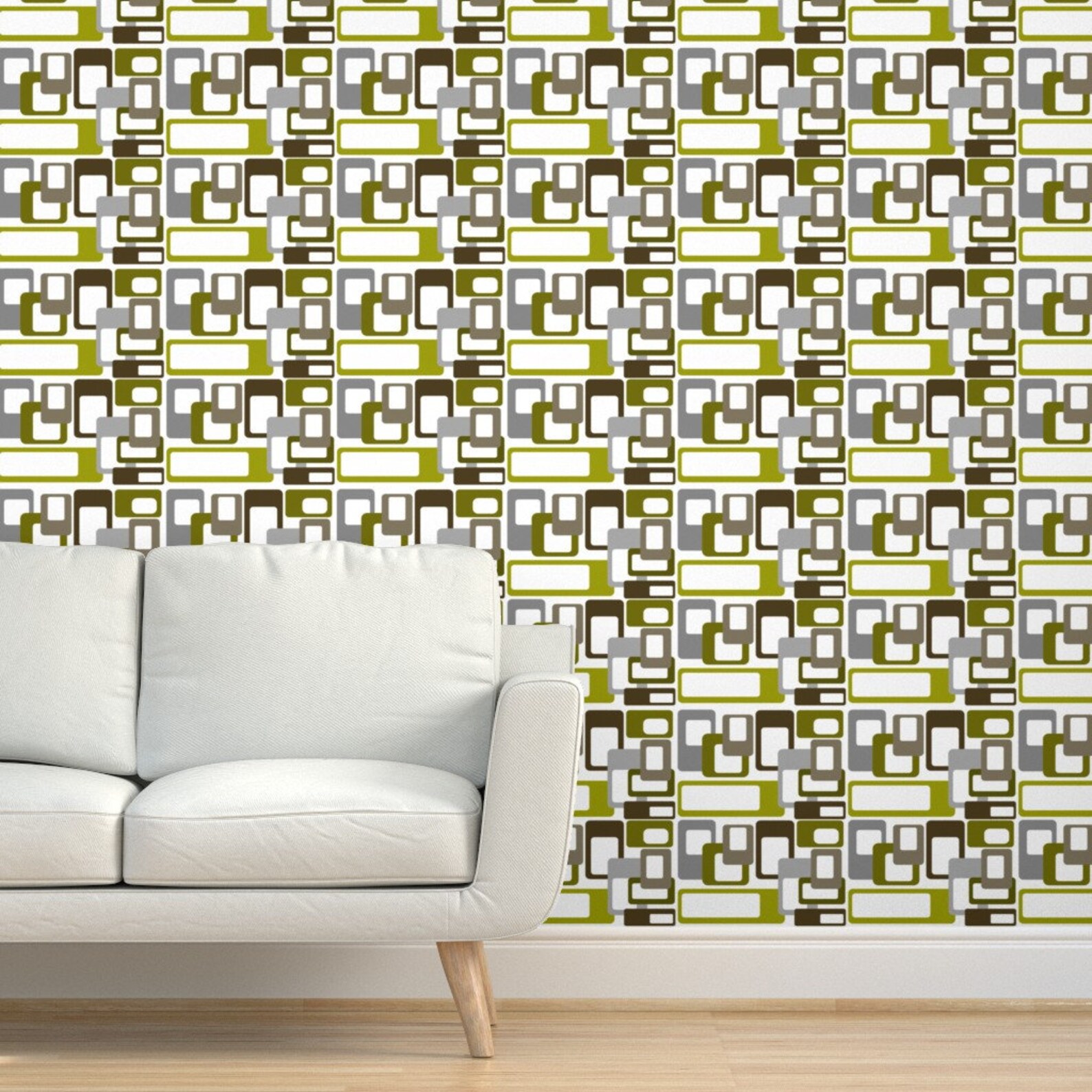 Mid-century Squares Wallpaper mid-century Modern by Hot4tees | Etsy