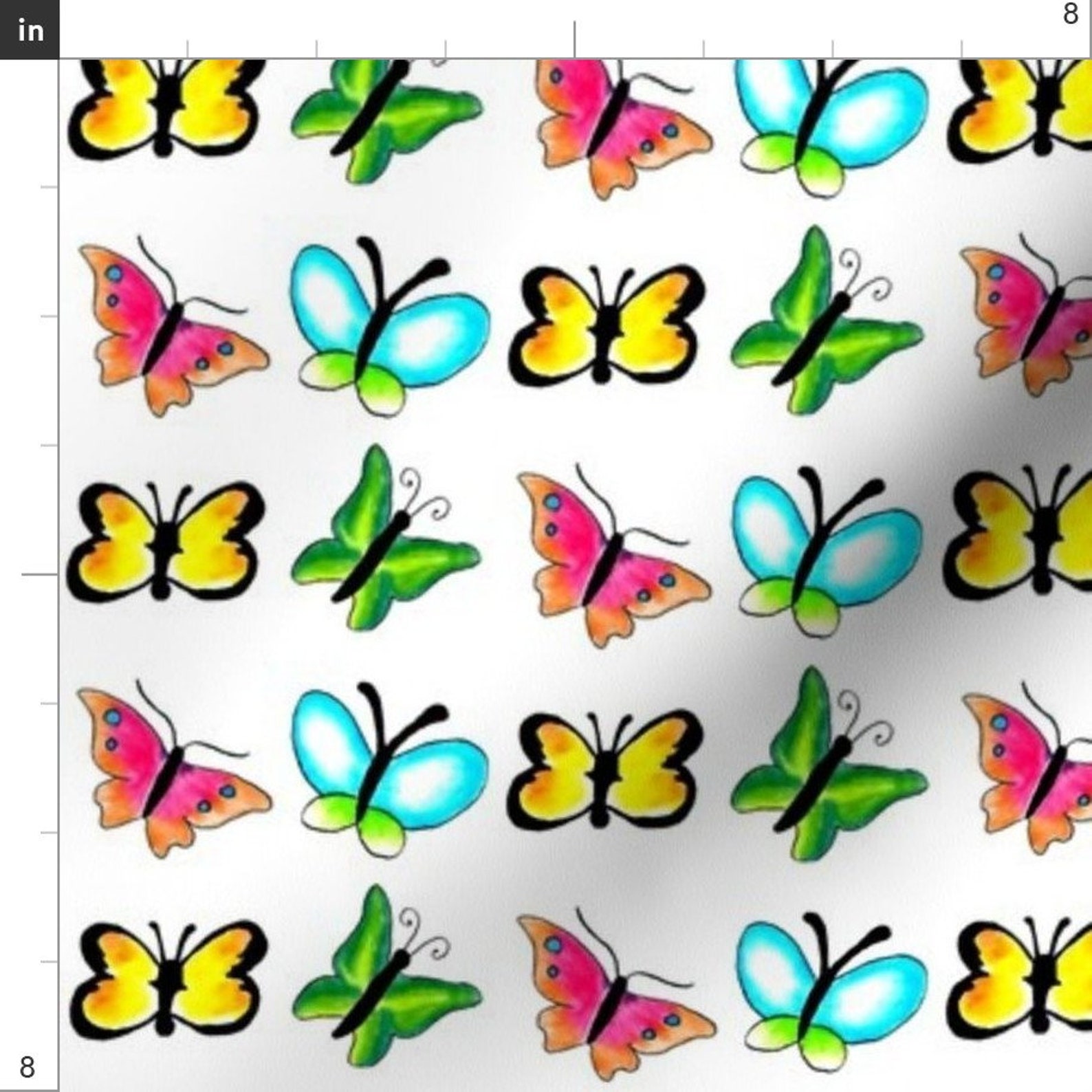 Insects Fabric Butterfly Tattoos by Geeland Insects - Etsy