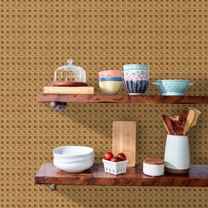 Rattan Wallpaper Rattan 1-ed by Lindaglass Brown Yellow Summer Woven ...