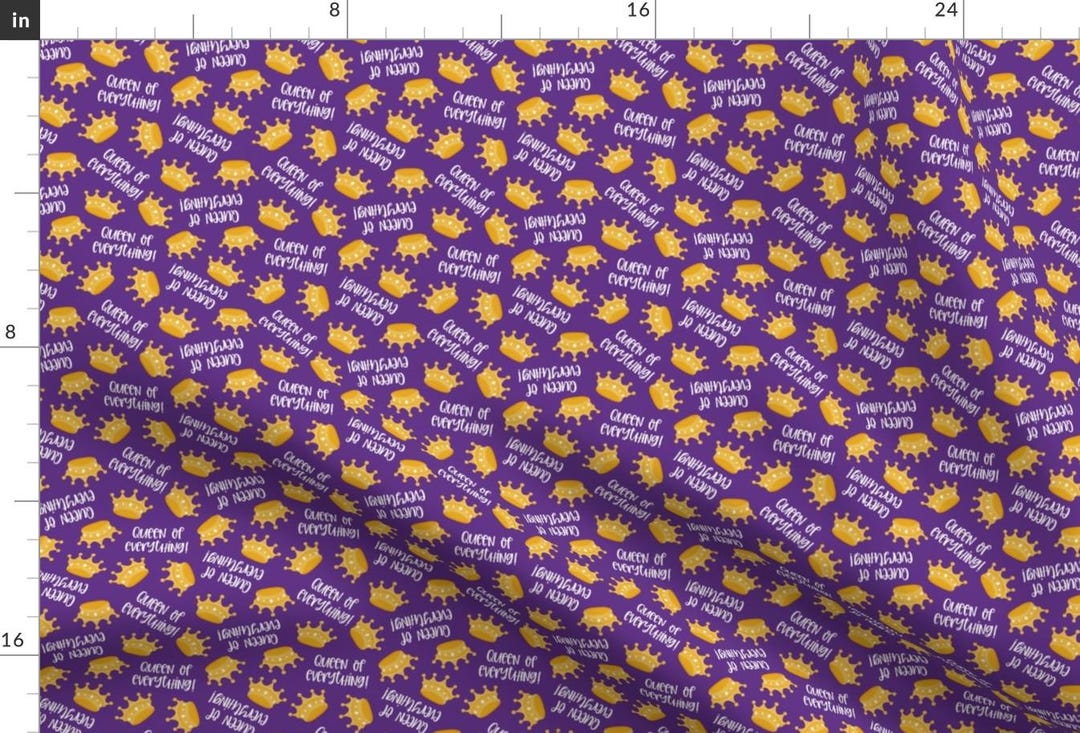 Cute Crowns Fabric - Queen of Everything by Littlearrowdesign ...
