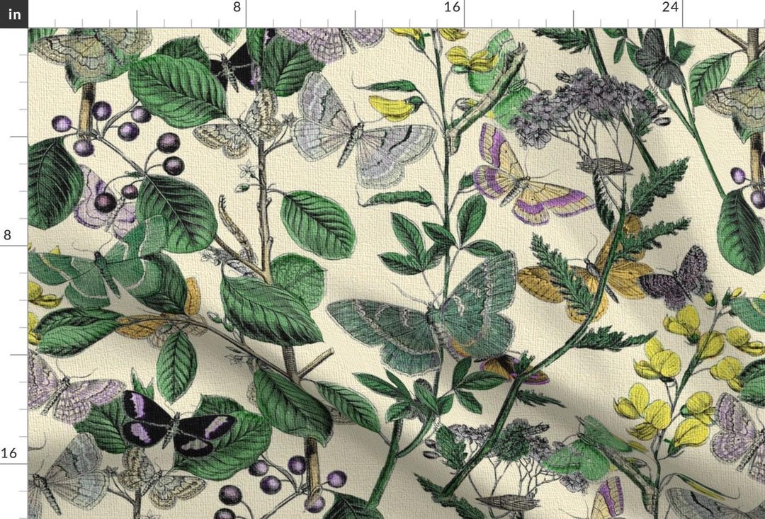 Butterfly Floral Spring Fabric - Springtime in the Butterflies ~ Garden ...