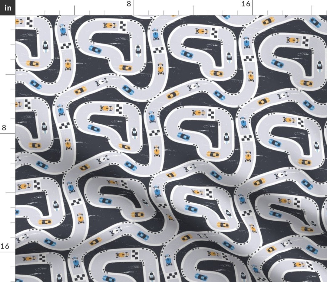 Race Car Fabric Track by Innamoreva Race Track Boys - Etsy