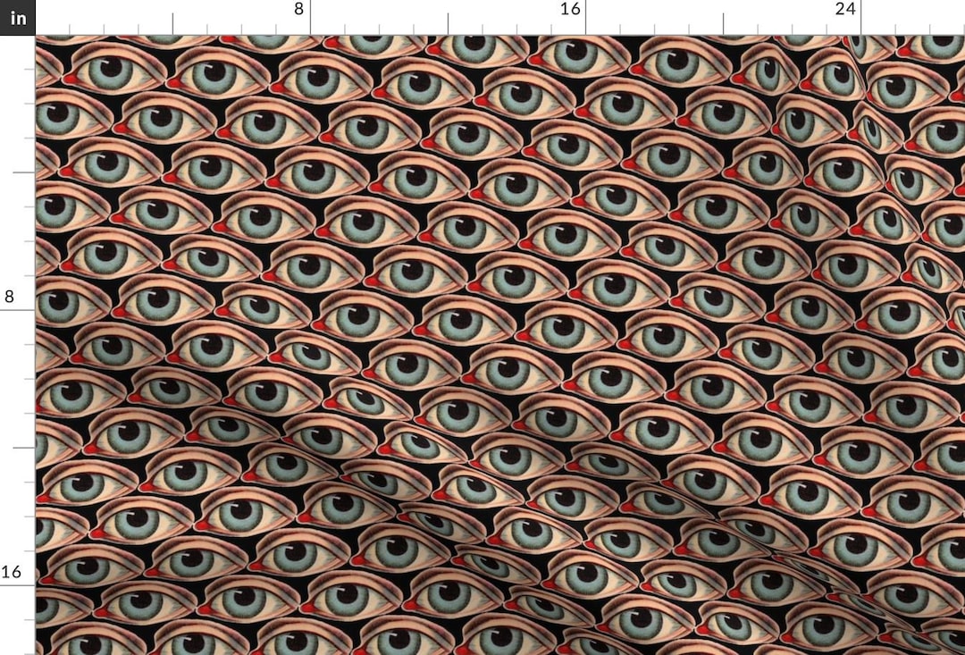Gothic Halloween Fabric - Vintage Eye by Myflamingheart - Science Eye ...
