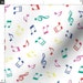 Rainbow Music Symbols Fabric Musical Notes on White by Emma Heeson ...