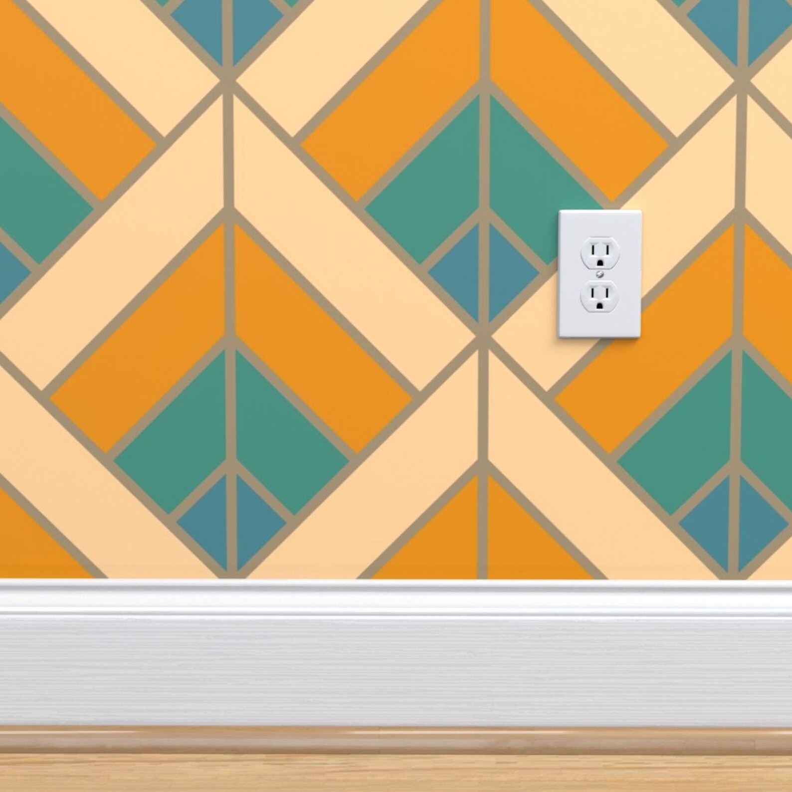 Art Deco Wallpaper Geometric Pattern Art Deco Diamond Lily - Etsy