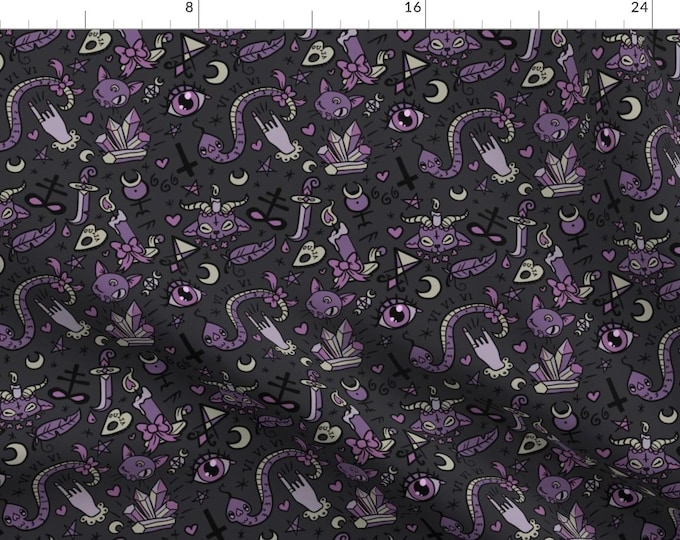 Occult Fabric - Cute Occult in Purple by Pinkindetroit - Magic Goth ...