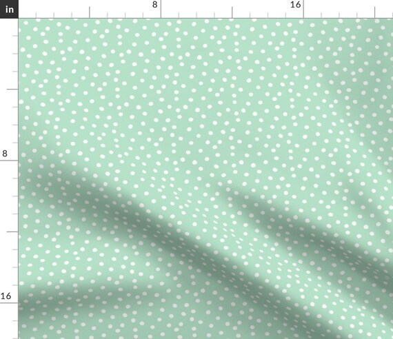 Dots on Mint Fabric Dots on Mint by Googoodoll Polka Dots | Etsy