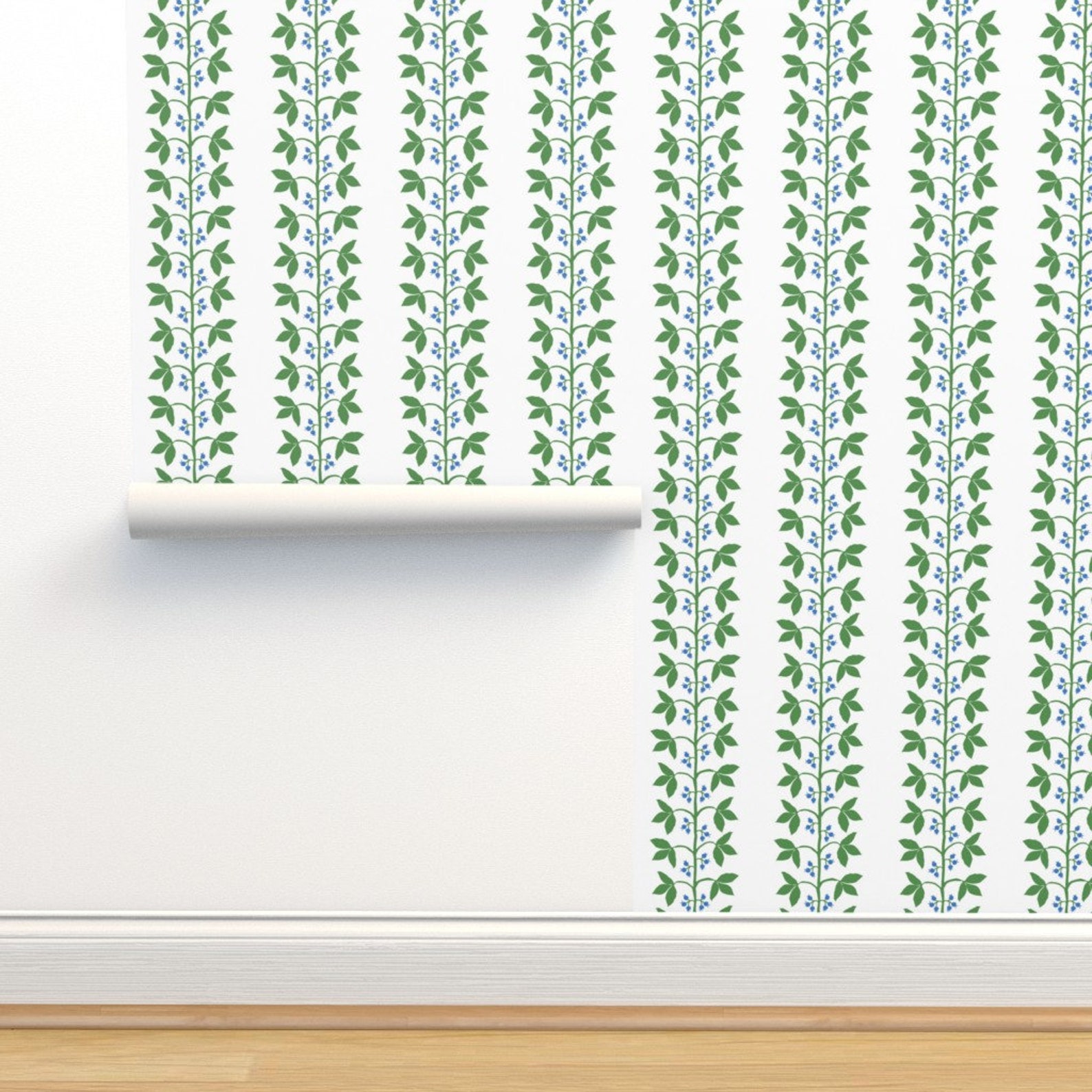 Vine Wallpaper Custom Berry Vine Stripe by Danika Herrick - Etsy