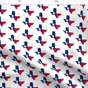 State Flag Fabric - Texas Flag by Thinlinetextiles - Texas Star Outline ...