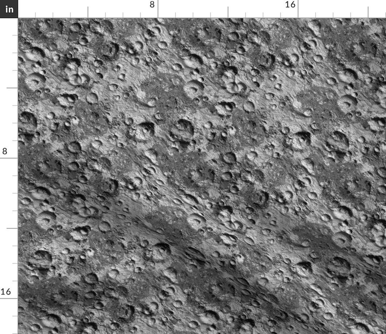 Moon Fabric Endless Moon by Thinlinetextiles Moon Crater - Etsy