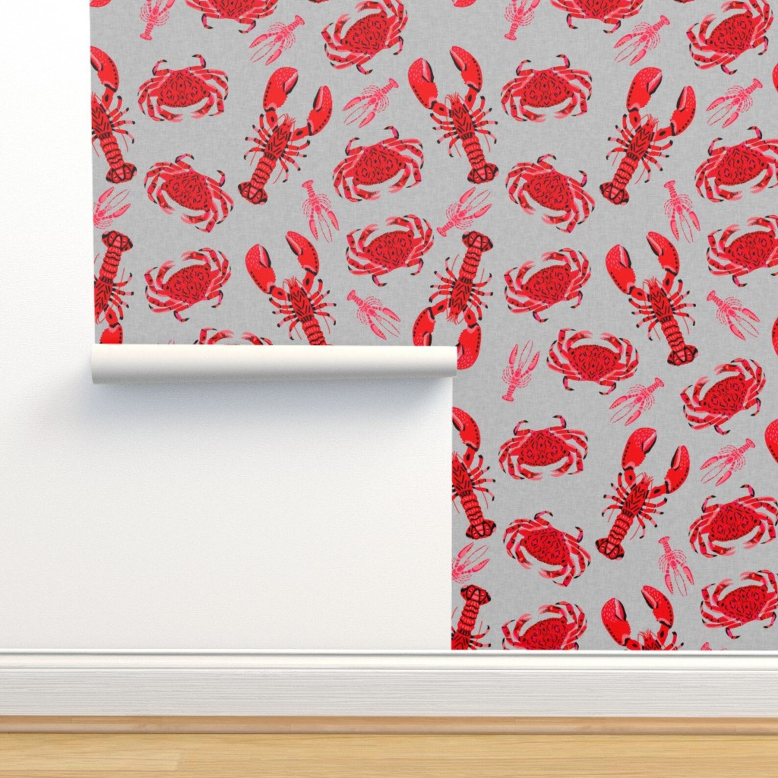 Crab Wallpaper Crab Lobsters Ocean Nautical Red Summer Food - Etsy
