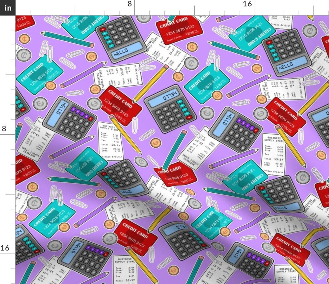 Accounting Fabric Accounting Accountant Purple by Jannasalak ...