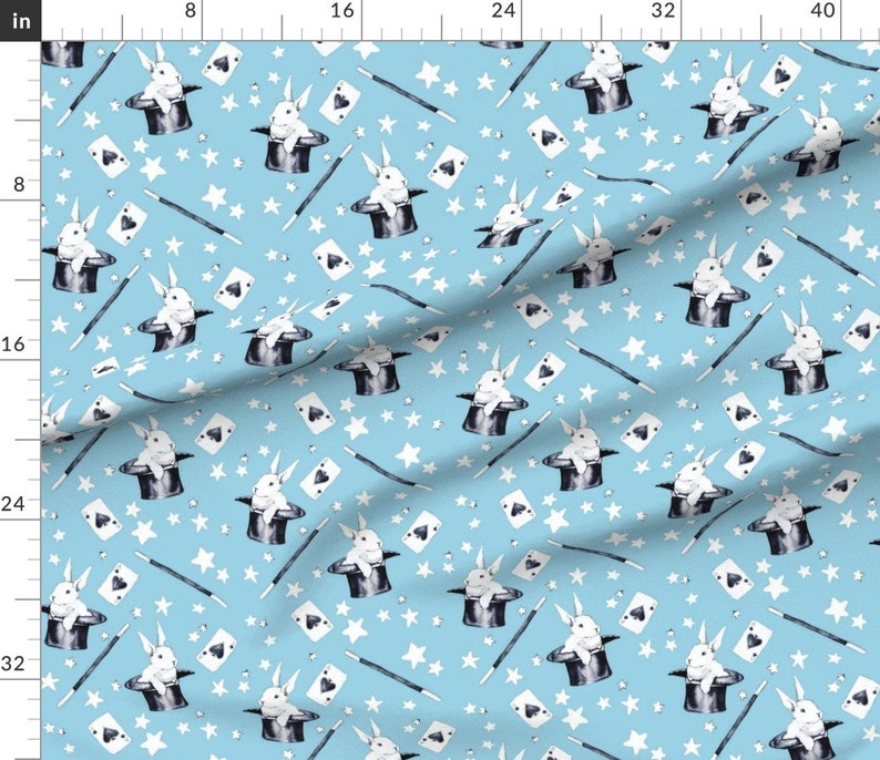 Rabbit Top Hat Fabric Hocus Pocus Abra-carabbit by Logan - Etsy