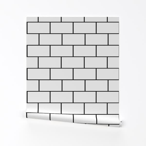 Subway Tile Wallpaper - Etsy
