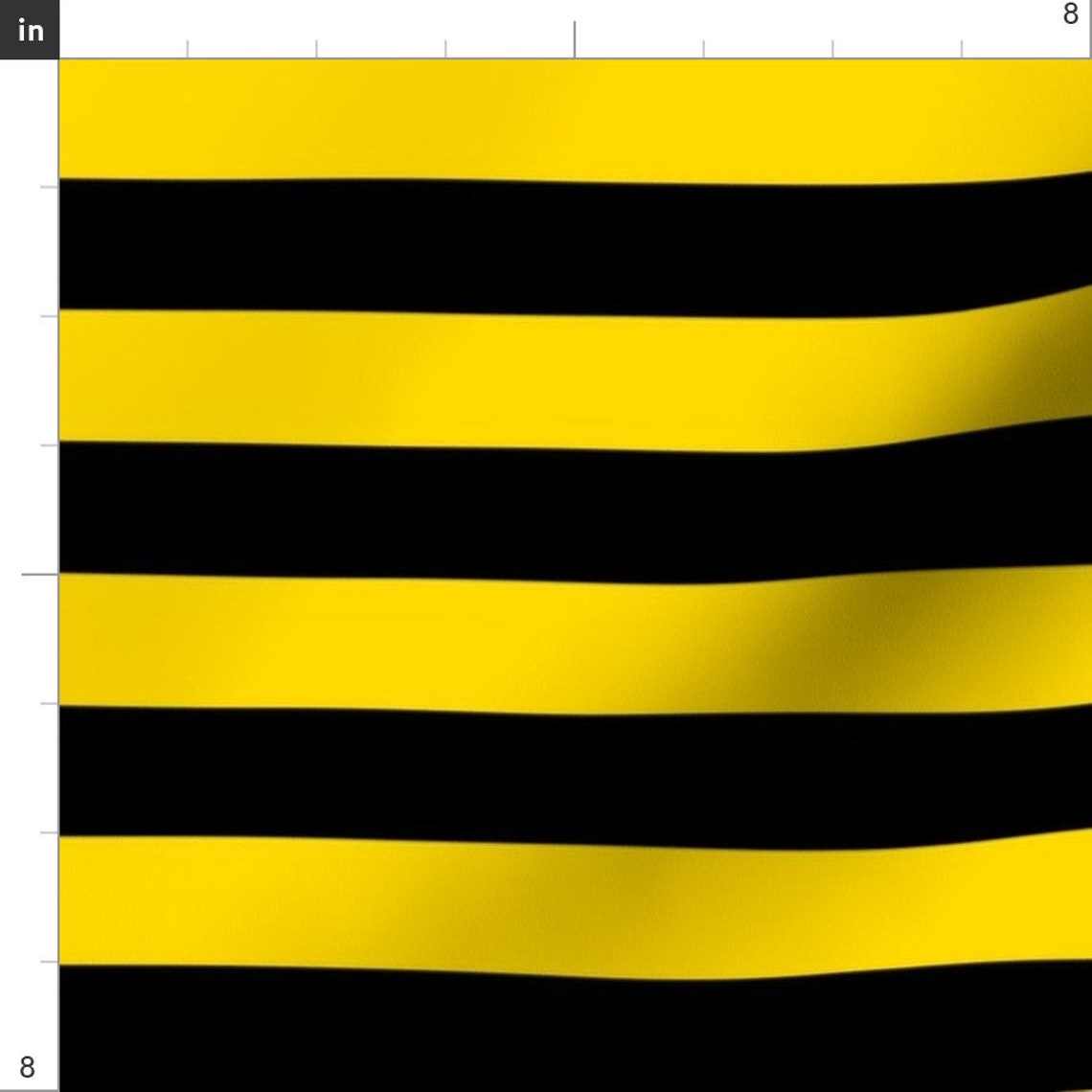 Bees Fabric Stripes Horizontal 1 Inch 2.54cm Yellow - Etsy