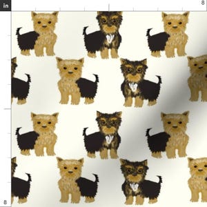 Yorkshire Terrier Fabric - Yorkshire Terrier Cute Yorkie Dog Pet Fabric ...