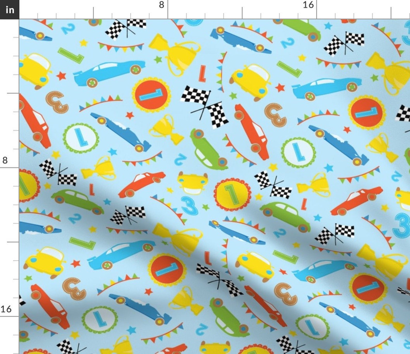 Race Cars Fabric Race Cars Boys 10 by Prettygrafik Cars - Etsy