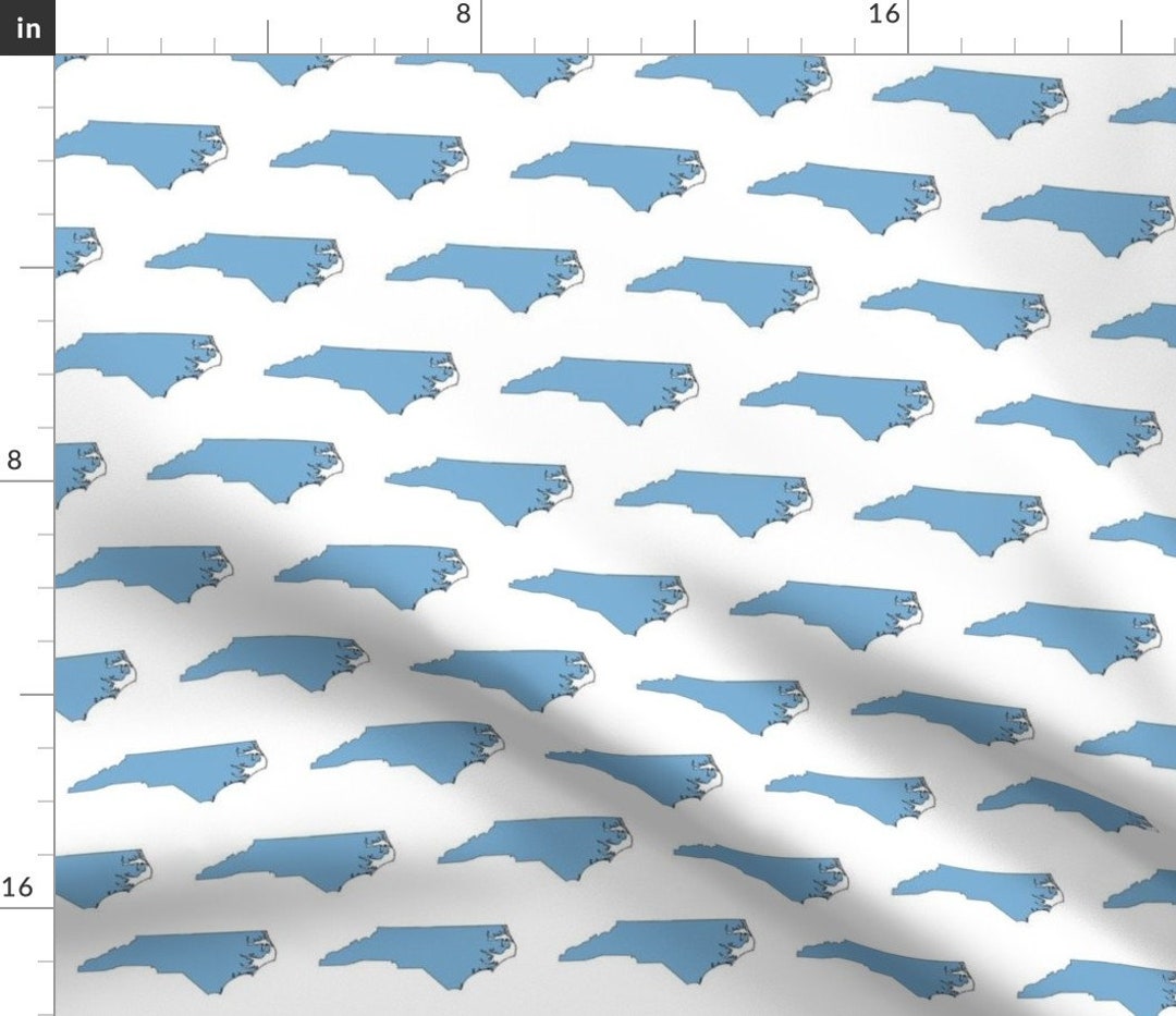 Carolina Fabric Carolina Blue by Thin Line Textiles North - Etsy