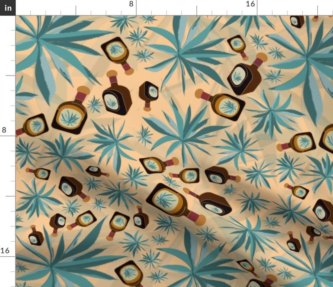 Southwestern Agave Plant Fabric Agave Tequila by | Etsy