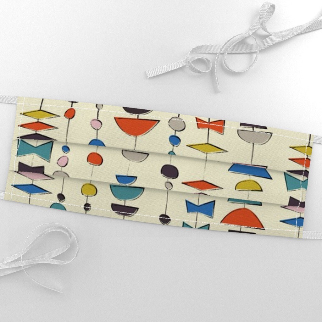 50s Atomic Fabric Mod Beads Redux by Ameemax Atomic Mid | Etsy