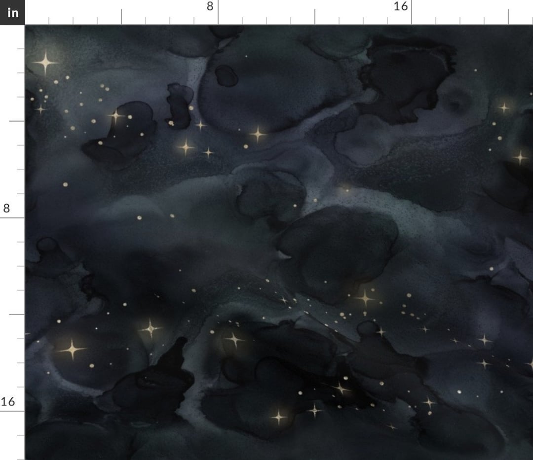 Night Sky Fabric Mystical Night Sky by Sugarpinedesign - Etsy