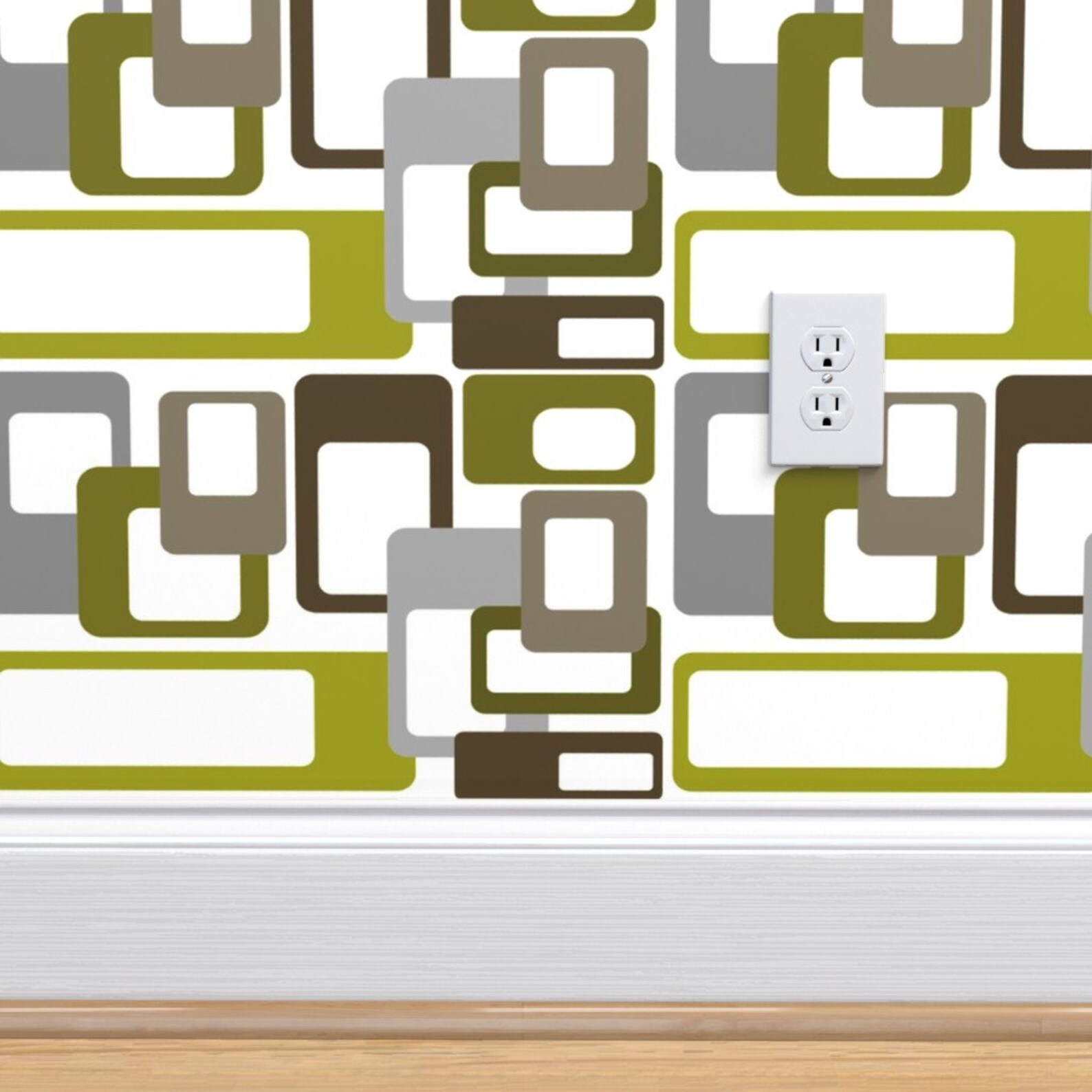 Mid-century Squares Wallpaper mid-century Modern by Hot4tees | Etsy