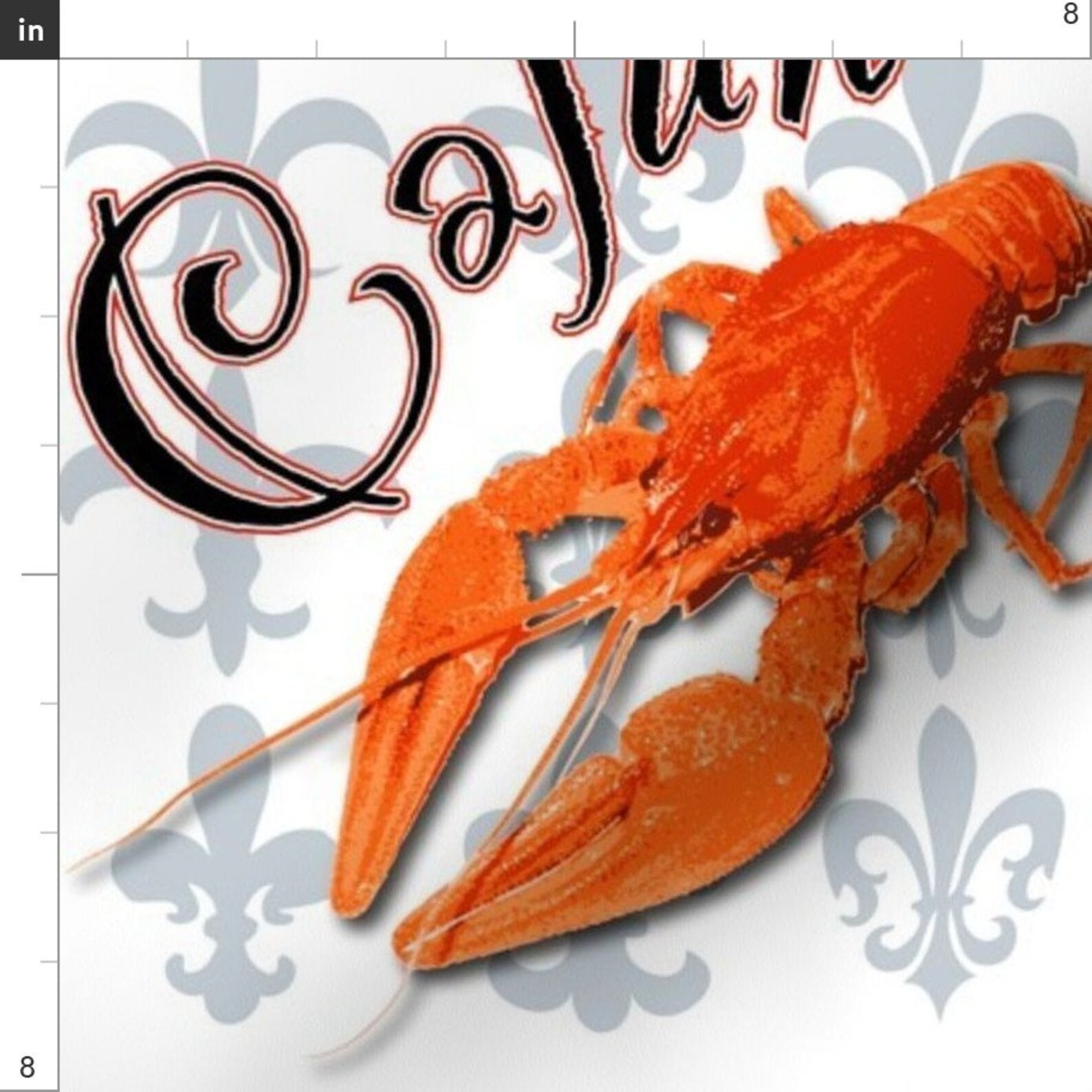 Crawfish Fabric Cajun Crawfish1 by Designbycristy Crawfish - Etsy