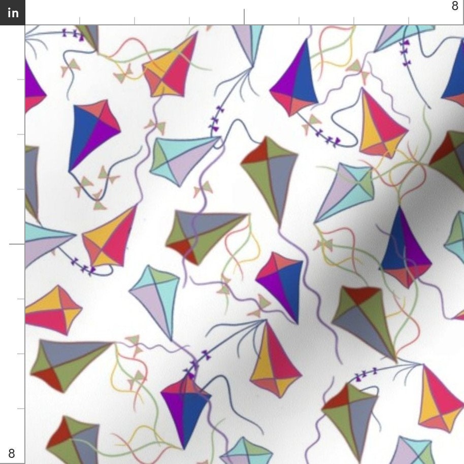 Kite Fabric Flying by Alphabetsoup Kites Rainbow Colorful - Etsy