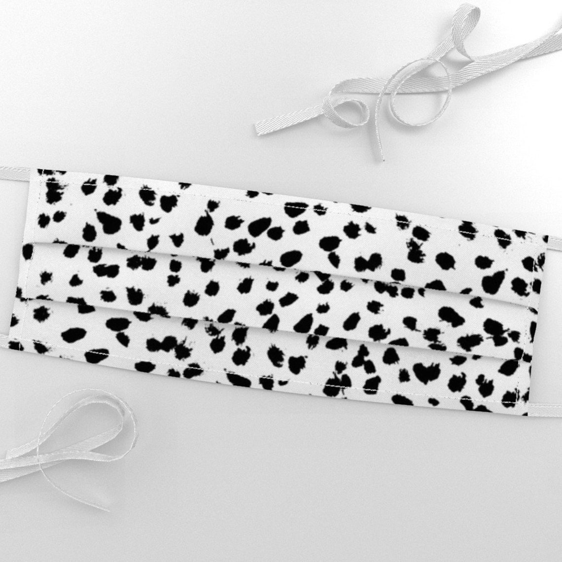 Black and White Dalmatian Animal Print Brushstroke Dots | Etsy