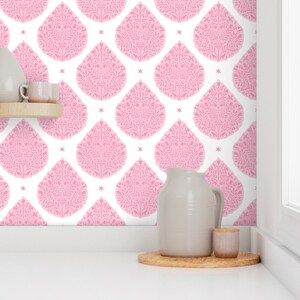 Preppy Wallpaper Paisley Pink by Danika_herrick Traditional Paisley ...