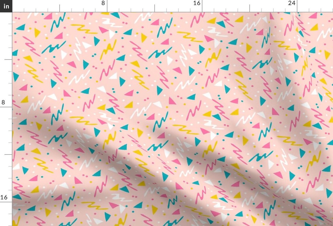 Abstract 90s Fabric - Retro Rad 80s 90s Abstract Kids 90s Fabrics by ...