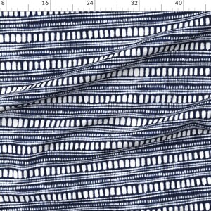 Shibori Blue Fabric Shibori Organic and Loose Lines and Dots by ...