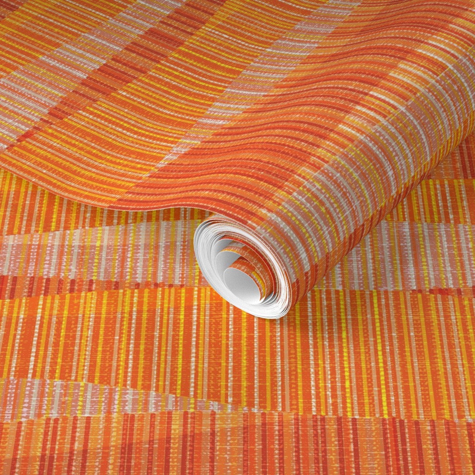 Mid Century Wallpaper Mid Mod Lines Sunrise by Theodesign - Etsy