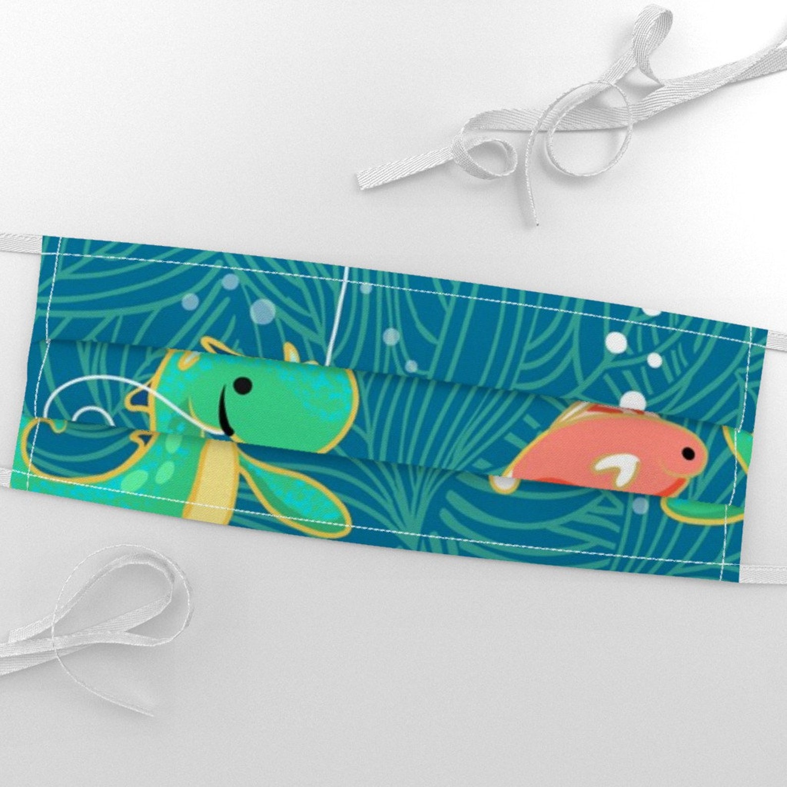 Nessy Fabric Baby Nessy By Southwind Blue Green Loch Ness - Etsy España