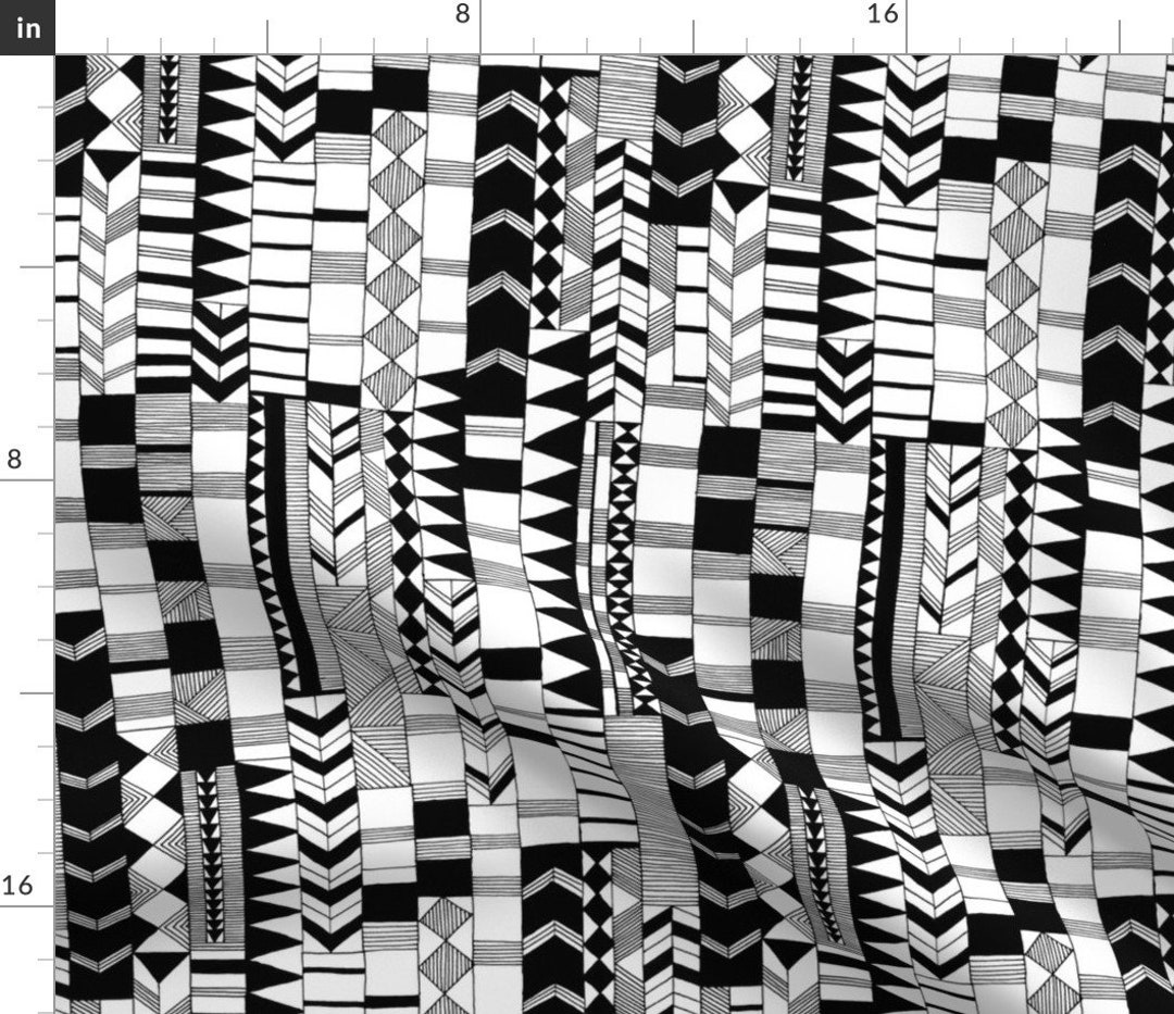 Hand Drawn Chevron in Black and White Designed by Kimsa - Etsy