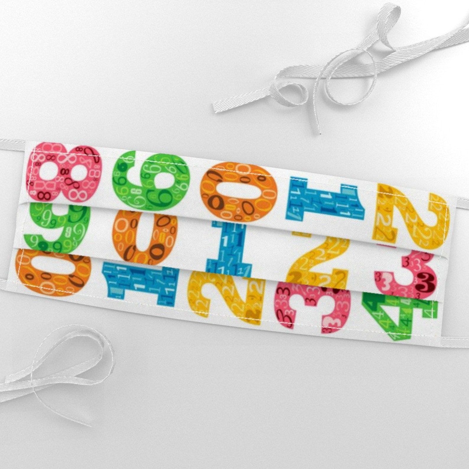 Numbers Fabric Numbers by Elizabethw Back to School Math - Etsy