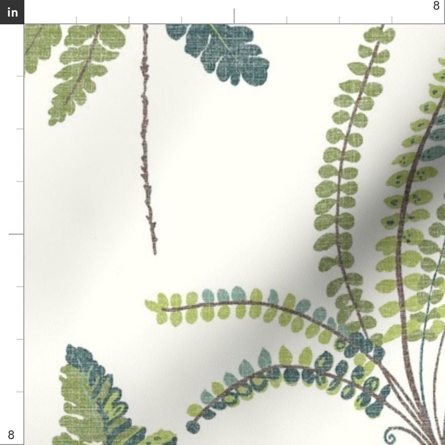 Ferns Fabric Fern Botanical by Melissahyattfabrics Ferns - Etsy
