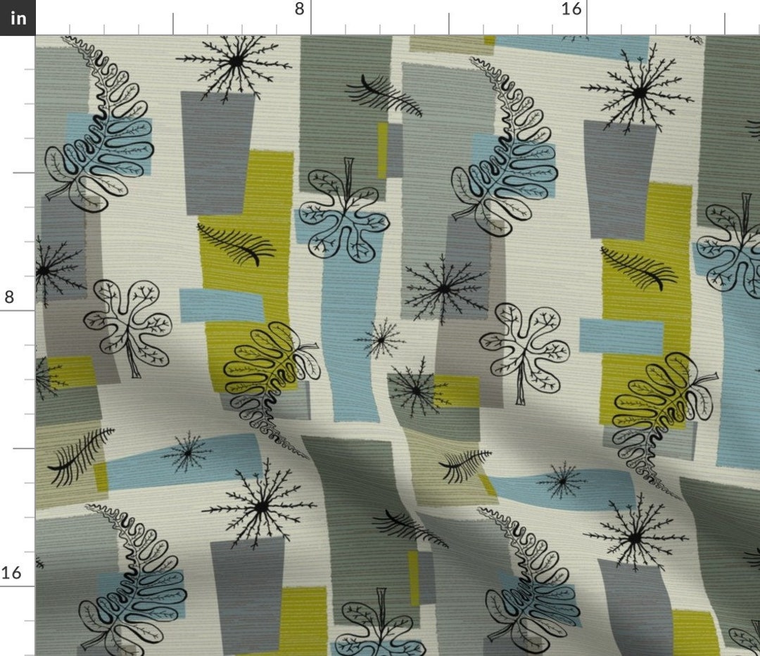 Mod Scandanavian Fabric 50s Floral /01 by Elizabeth Hale Design ...