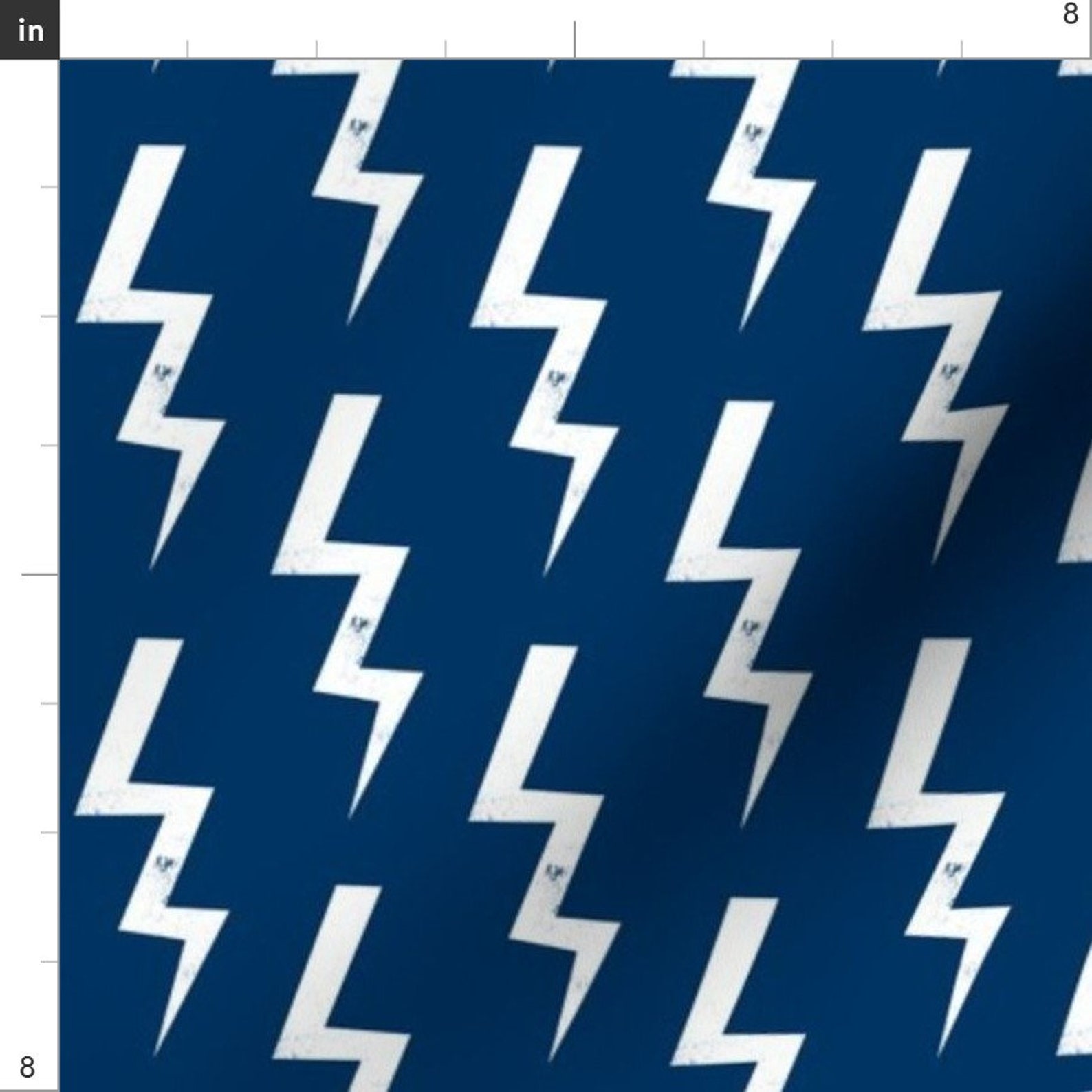 Bolt Fabric Lightning Navy and White by Charlottewinter | Etsy