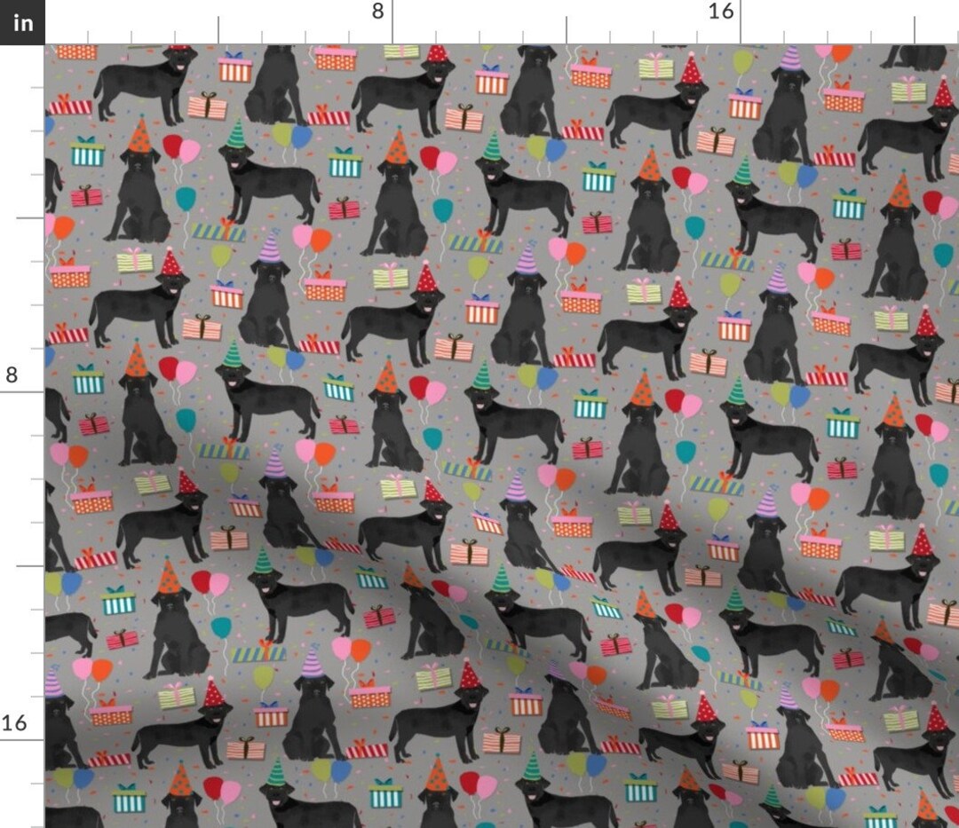 Black Lab Fabric Black Lab Birthday Party Labrador Retriever - Etsy
