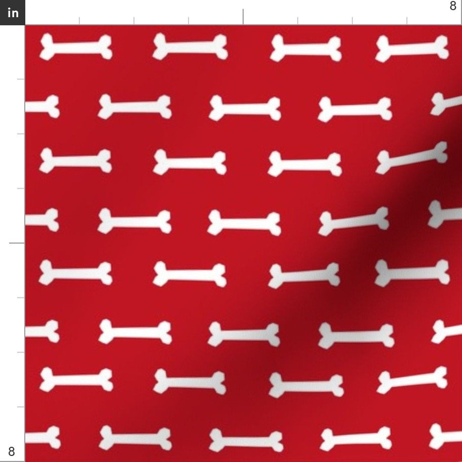 Dog Bone Fabric Red Dog Bone Pet Design Coordinating Fabric | Etsy