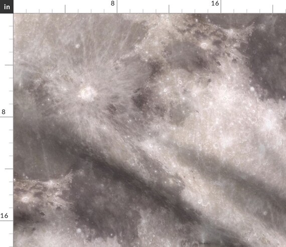 Moon Fabric Walking on the Moon by Peacoquettedesigns - Etsy
