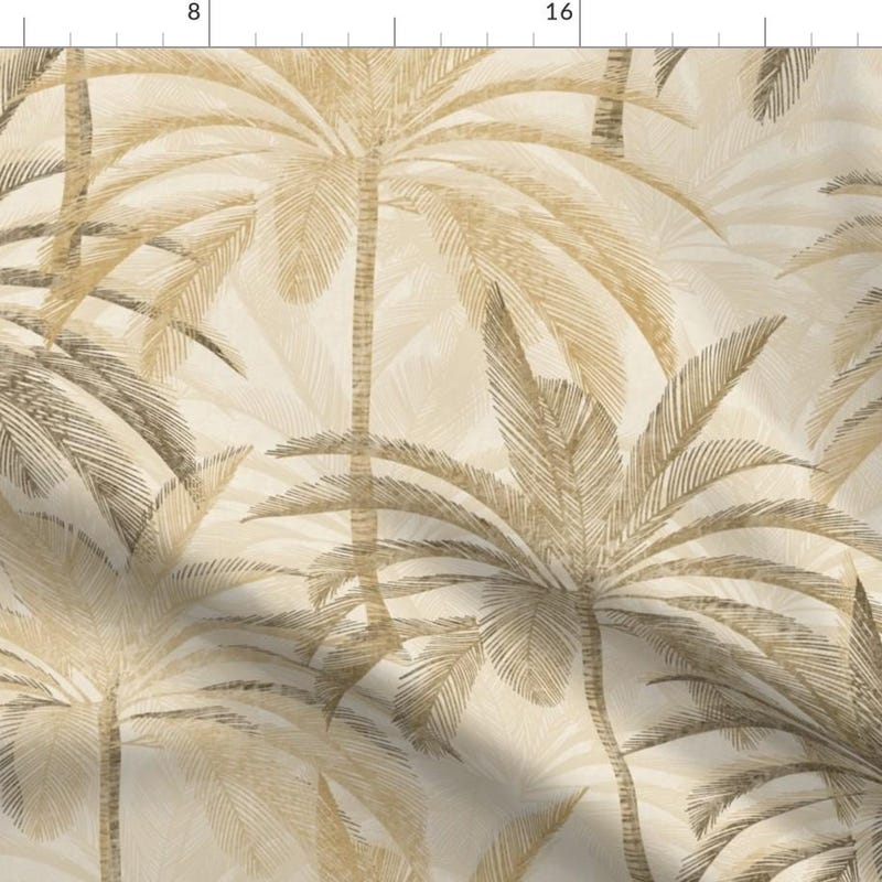 Natural Palm Tree Fabric - Etsy