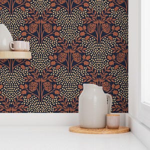 Romantic Damask Removable Peel and Stick Wallpaper - Floral Vintage ...