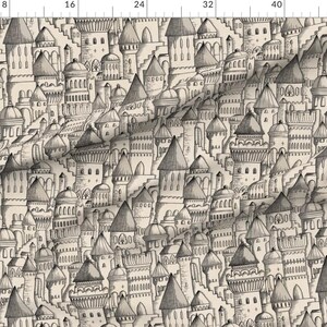 Medieval Fabric - Castle Walls by Wildbasile - Fairytale Whimsical ...