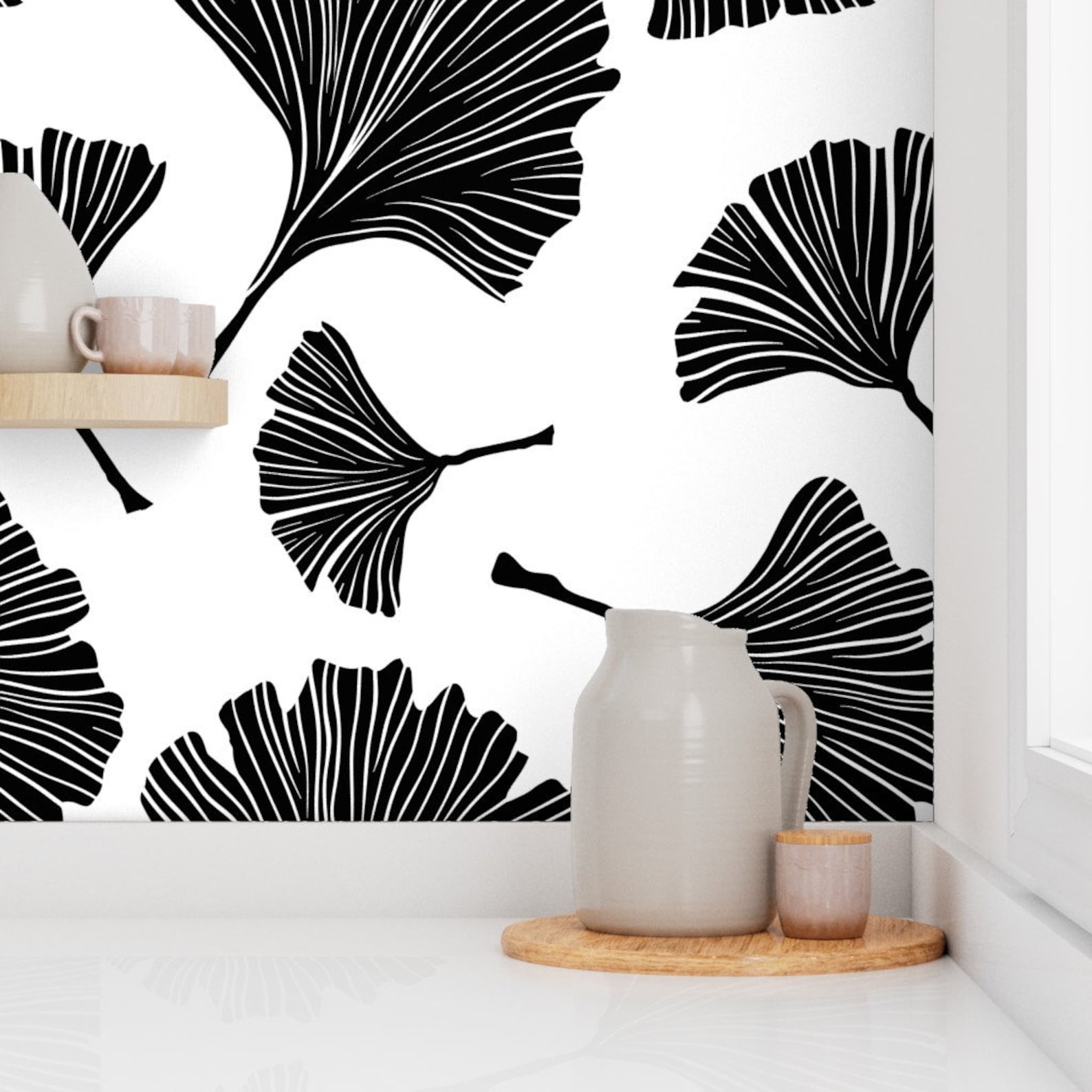 Gingko Wallpaper Ginkgo Biloba Plant by Ilonitta Black - Etsy