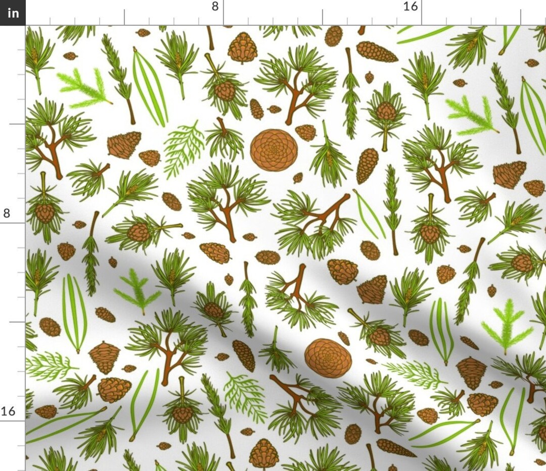 Pine Fabric Pines by Jadegordon Pine Forest Woodland Pinecone Pine ...
