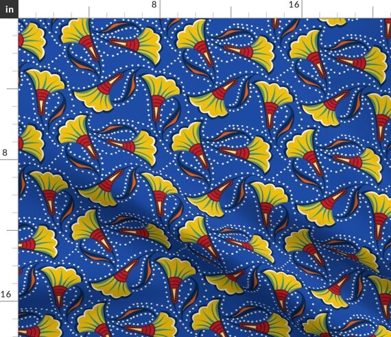 African Floral Fabric African Floral by Lapetitelecour | Etsy