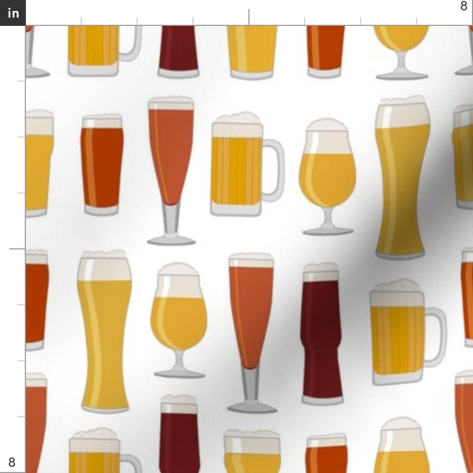 Beer Fabric Beer Glasses by Jannasalak Beer Brewery Craft | Etsy