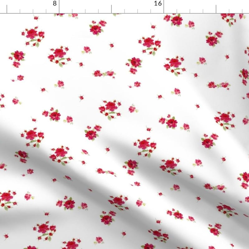 Red Ditsy Cotton Fabric - Etsy